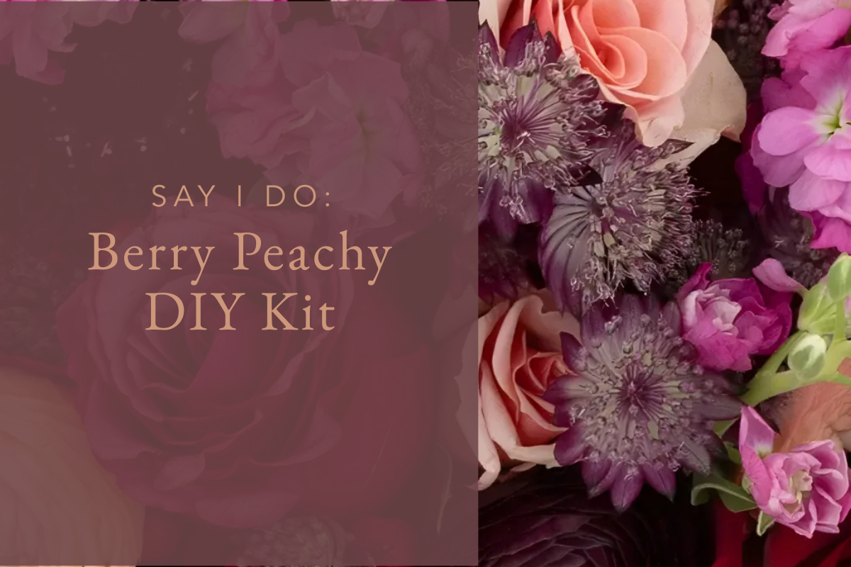 Say "I Do" to the Berry Peachy DIY Flower Kit - FiftyFlowers