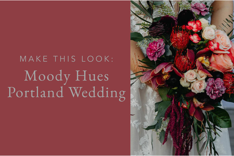 Make This Look: Moody Hues Portland Wedding - FiftyFlowers